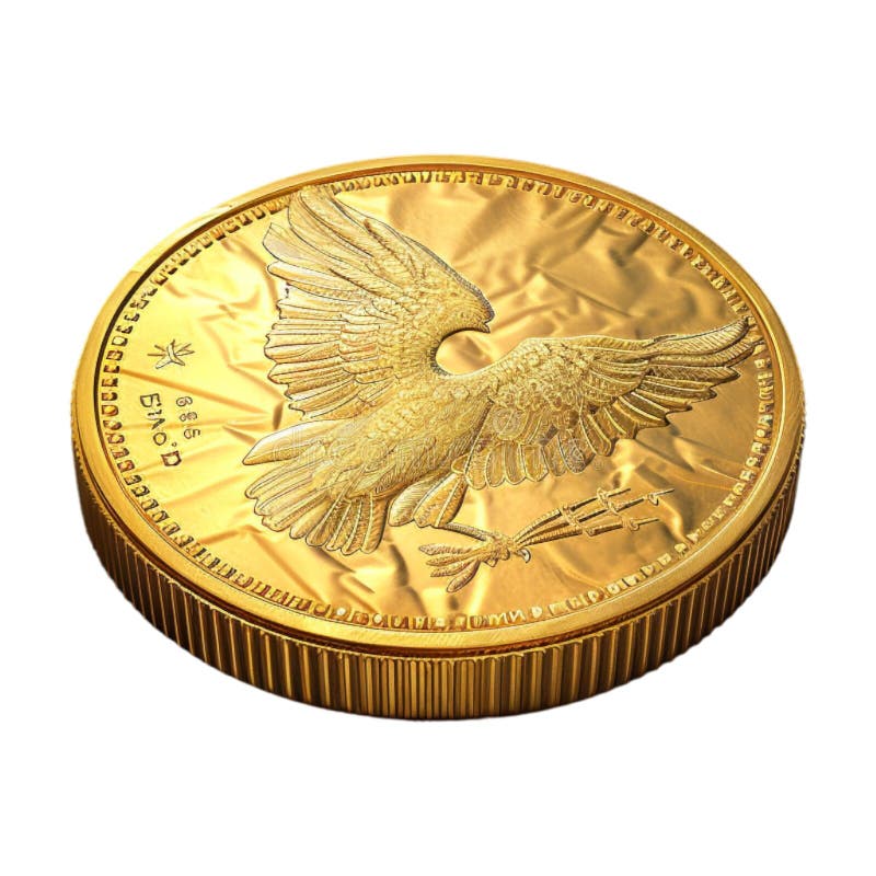 Vintage Gold Coins on Transparent Background - Ai Generated Stock ...
