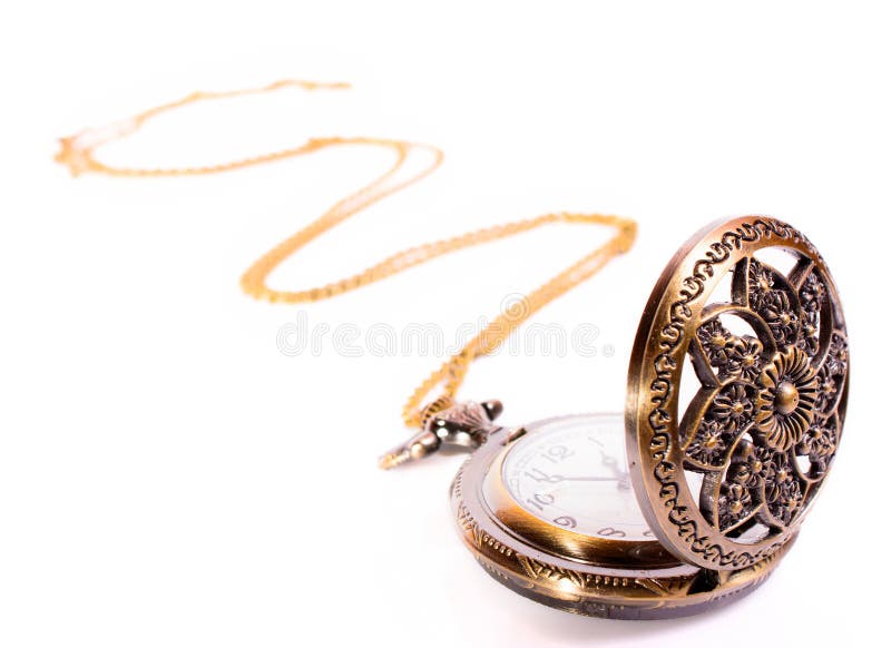 Vintage Gold Copper Pocket Watch Stock Photo - Image of copper, minute ...