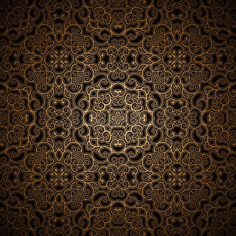 Vintage gold pattern stock vector. Illustration of damask - 37922529