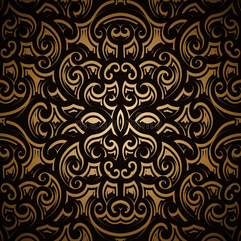 Vintage gold pattern stock vector. Illustration of gold - 46305381