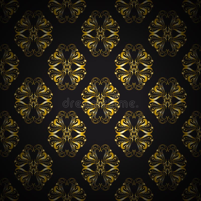 Vintage gold pattern stock vector. Illustration of swirl - 51604766