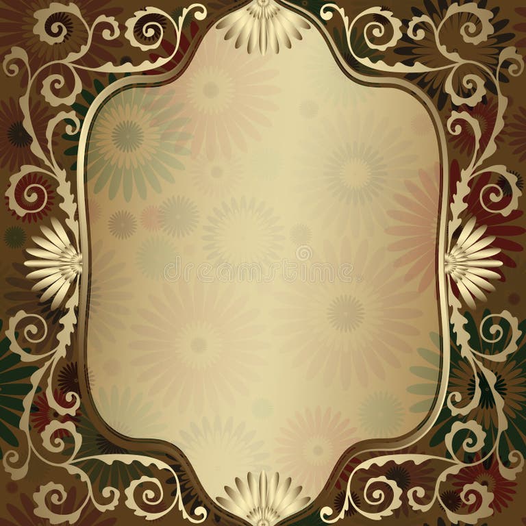 Vintage Gold Translucent Frame Stock Illustrations – 192 Vintage Gold ...