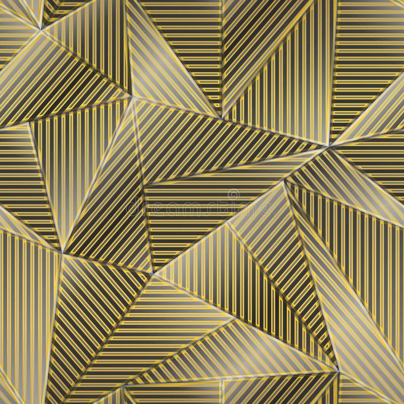 Vintage Gold Triangle Seamless Pattern Stock Vector - Illustration of ...
