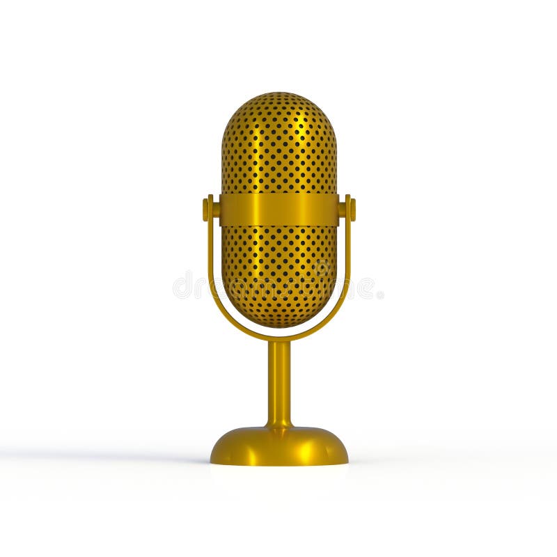 Vintage Golden Microphone Stock Illustrations – 441 Vintage Golden ...