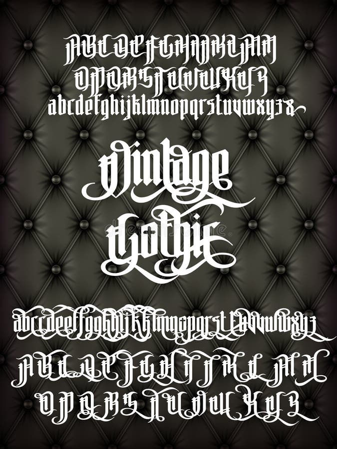 Vintage Gothic Font Alphabet Stock Illustrations – 5,077 Vintage Gothic ...