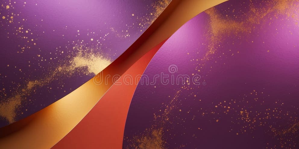 Vintage Gradient with Rust Orange Purple and Metallic Gold Flecks ...