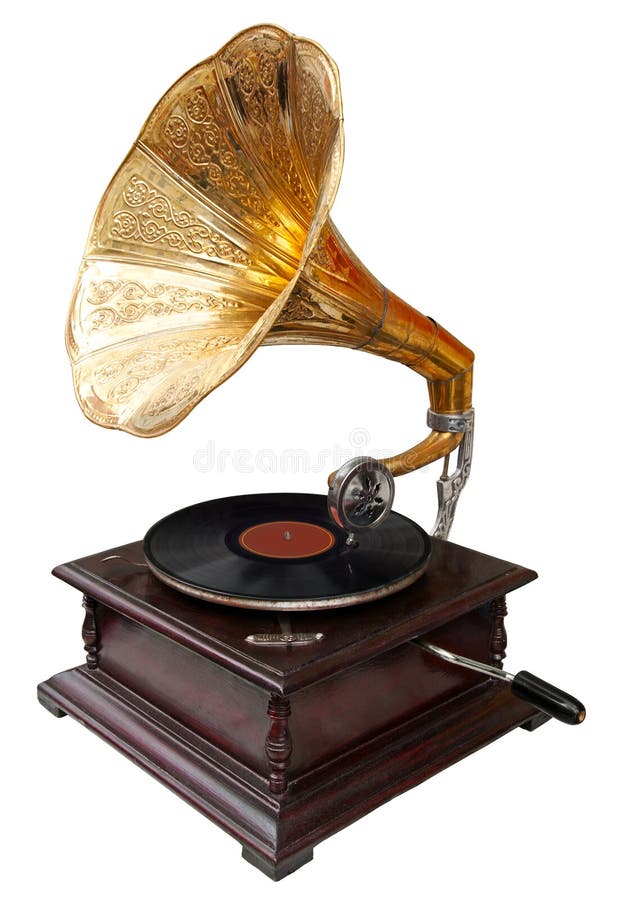 Vintage gramophone stock image. Image of metal, flap - 21356047