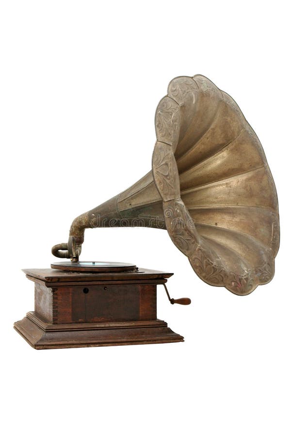 Old gramophone stock photo. Image of noise, wood, music - 773840