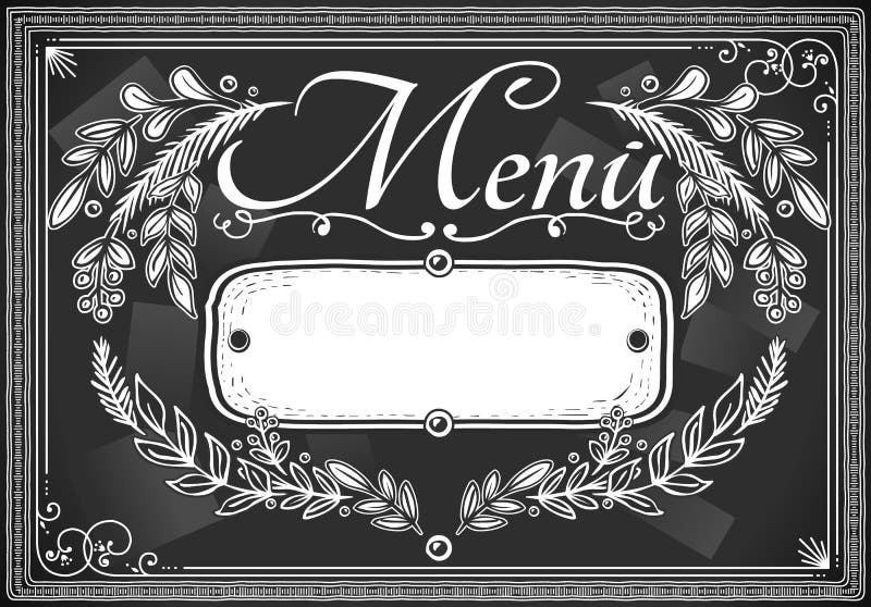 Vintage Graphic Blackboard Menu for Bar or Restaurant Stock Vector ...