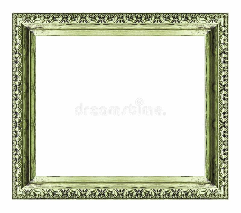 Vintage Green Frame with Blank Space Stock Image - Image of baroque ...