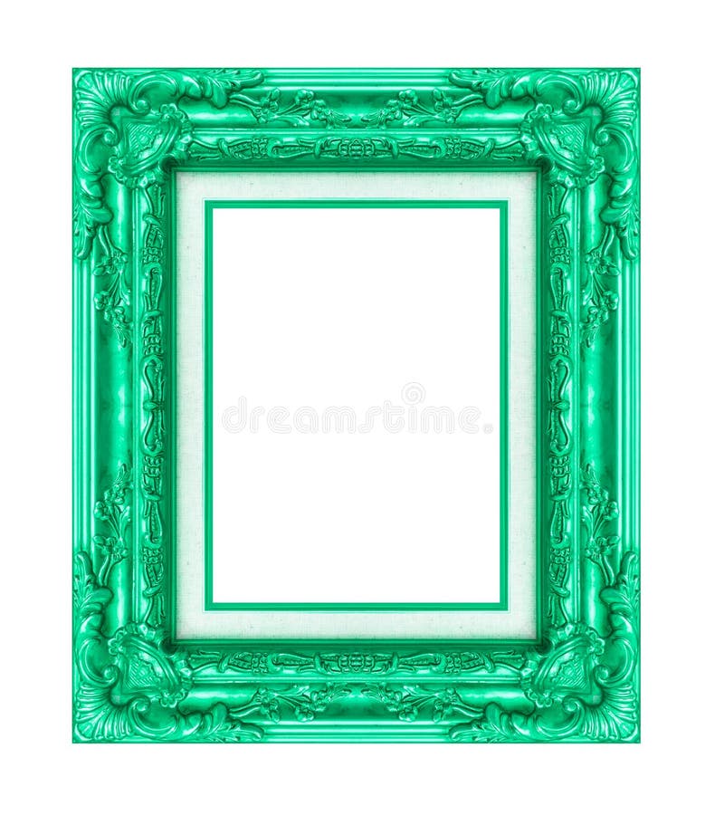 Vintage Green Frame with Blank Space, with Clipping Path Stock Image ...