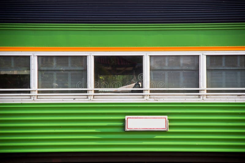 Vintage Green Train Windows Stock Image - Image of horizontal, green ...