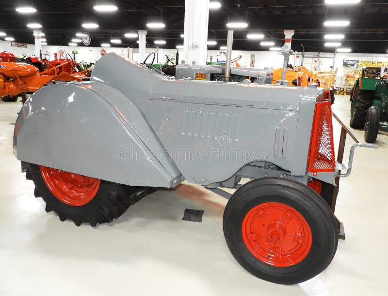 Vintage Restored Grey Tractor with Metal Wheel and Engine Hoods ...