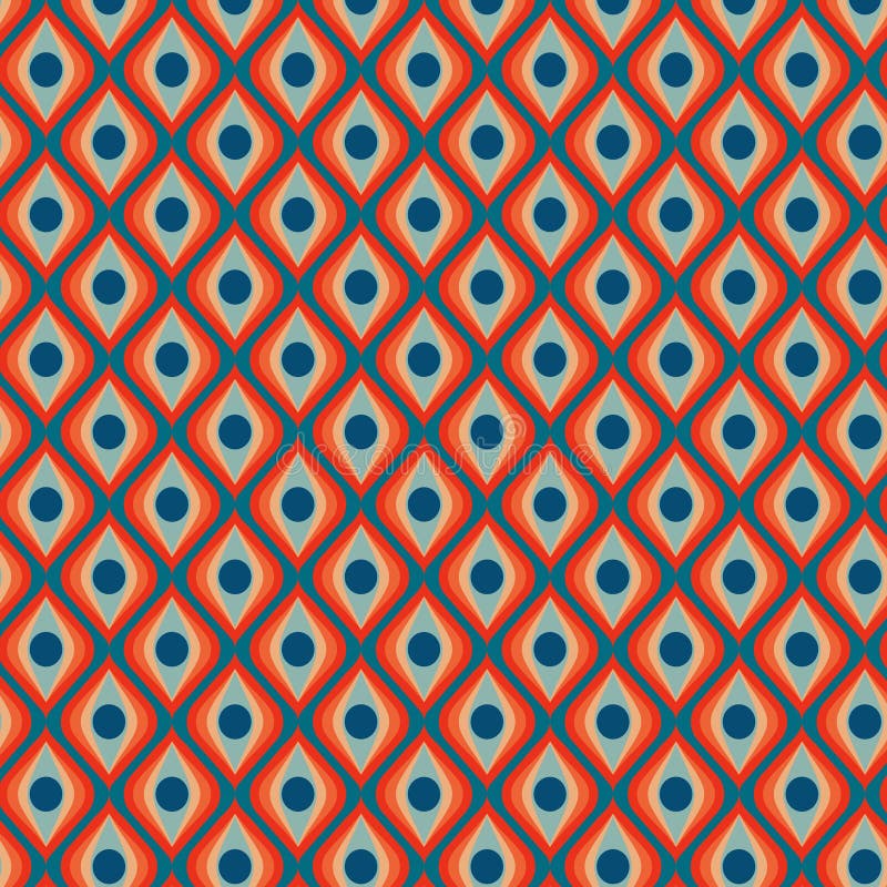 Vintage Retro Geometric Pattern in the Style of the 70s and 60s. Stock ...