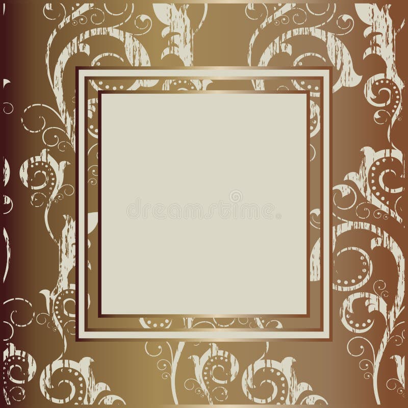 Vintage grunge beige frame stock vector. Illustration of paper - 5637956