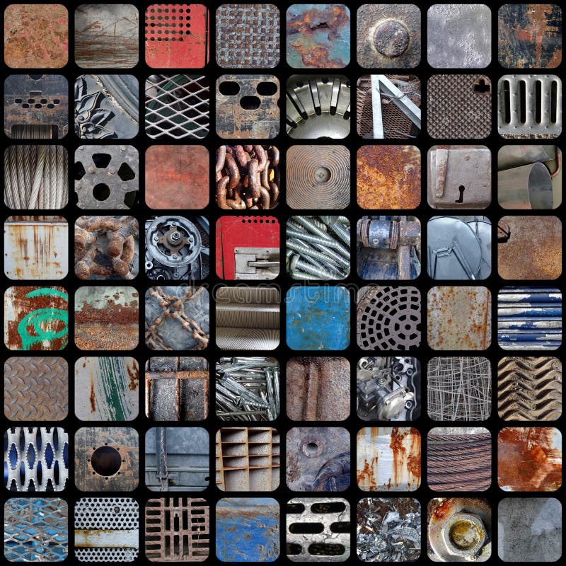 Vintage & Grunge Metal Patchwork Stock Image - Image of peeling, photos ...