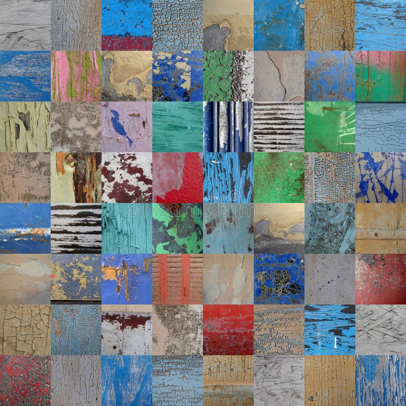 Vintage & Grunge Painted Patchwork Stock Image - Image of textures ...