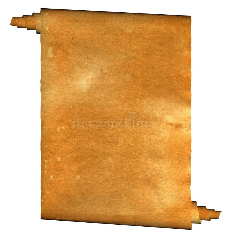 Vintage Grunge Rolled Parchment Picture. Image: 7889436
