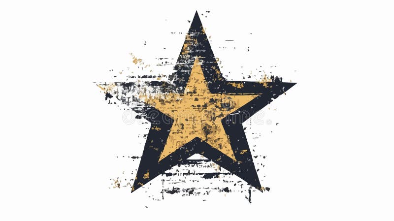 Vintage Grunge Star Logo Distressed Texture Background Stock Vector ...