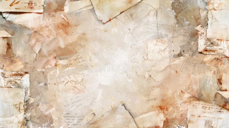 Vintage Grunge Texture Background with Aged Papers and Antique ...