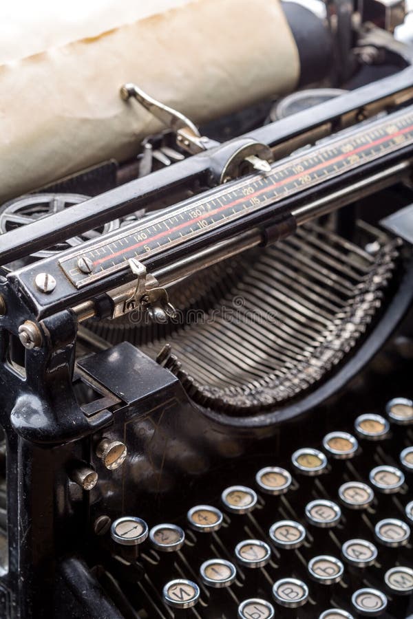 Vintage Grunge Typewriter Closeup Image Stock Image - Image of closeup ...