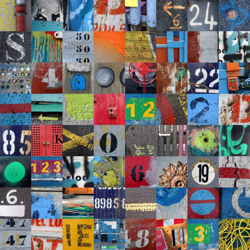 Vintage & Grunge Urban Patchwork Stock Photo - Image of paint, textures ...