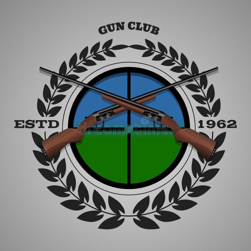 Vintage Gun Club Labels Emblem and Design Elements Eps 10 Stock Vector ...
