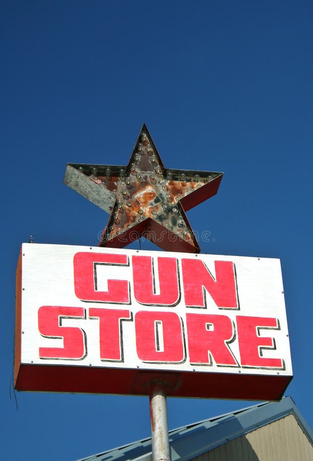 Gun Shop Sign stock photo. Image of shooting, font, text - 32877134