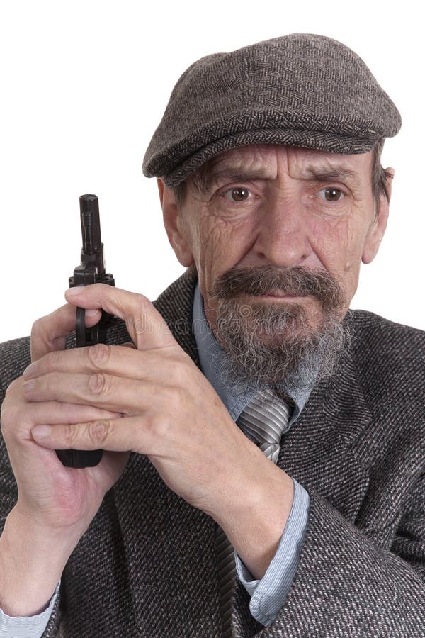 Vintage gunman stock photo. Image of expression, male - 23635324