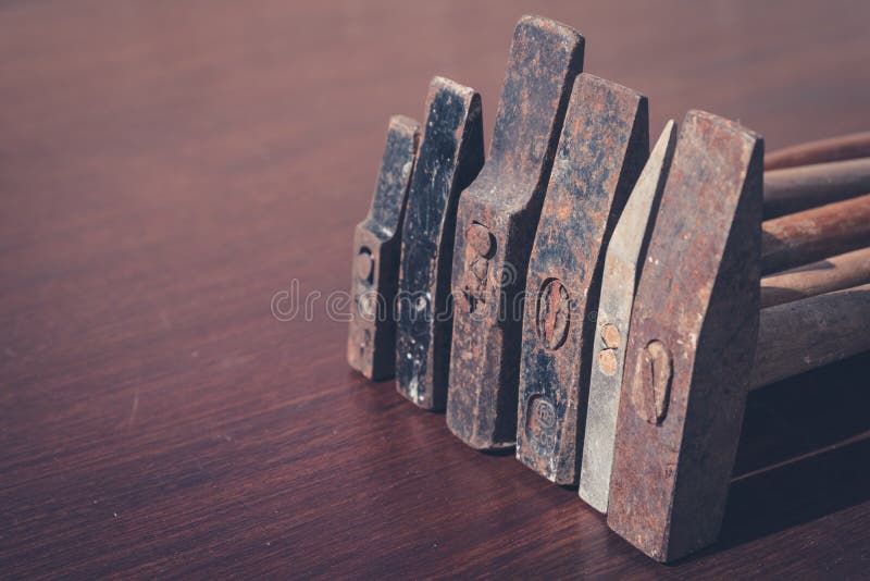 Vintage Hammer, Old Tools - Rusty Hammer Stock Photo - Image of repair ...