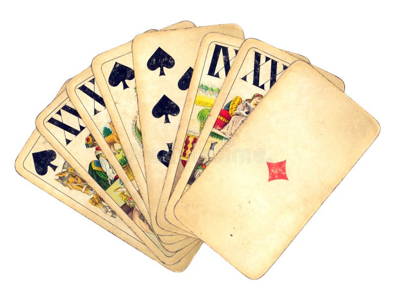 Assortment of Vintage Playing Cards Stock Illustration - Illustration ...