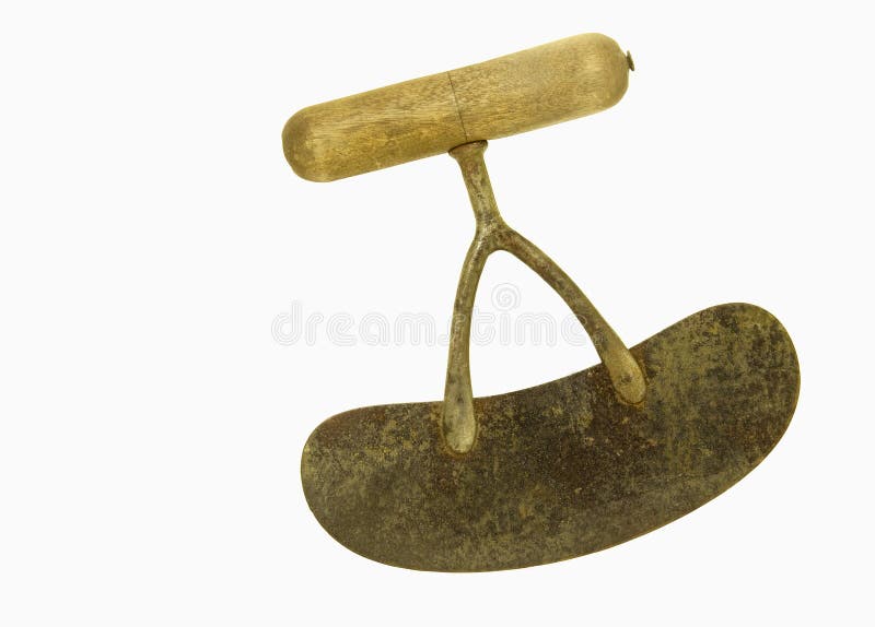 Vintage Hand Chopper Isolated on White Stock Photo - Image of chop ...