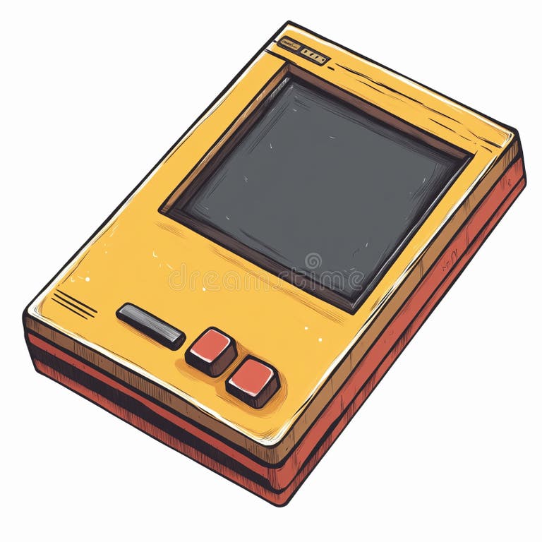 Vintage Handheld Game Console Retro Gaming Device for Nostalgic Play ...