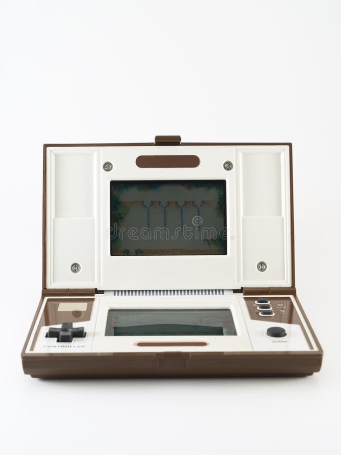 Vintage Handheld Video Game Computer Stock Photo - Image of vintage ...