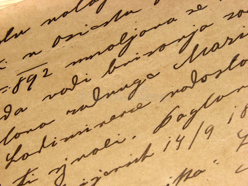 Vintage handwriting stock image. Image of correspondence - 29671863