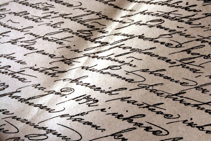 Vintage handwriting paper stock image. Image of religious - 2753509