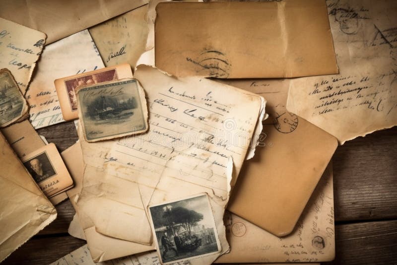 Vintage Handwritten Letters Texture Background. Generative AI Stock ...