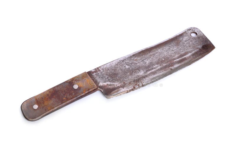 Old Rusty Machete Isolated On White Stock Photo - Image of sharp ...