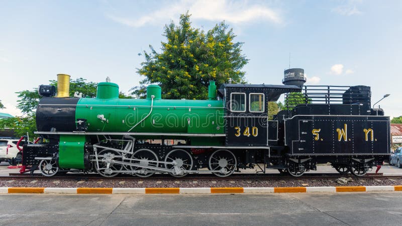 Vintage Head Engine of Railway Train at Chiangmai Railway Station in ...