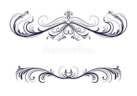Vintage Header and Border Design. Vector Illustration Decorative Design ...