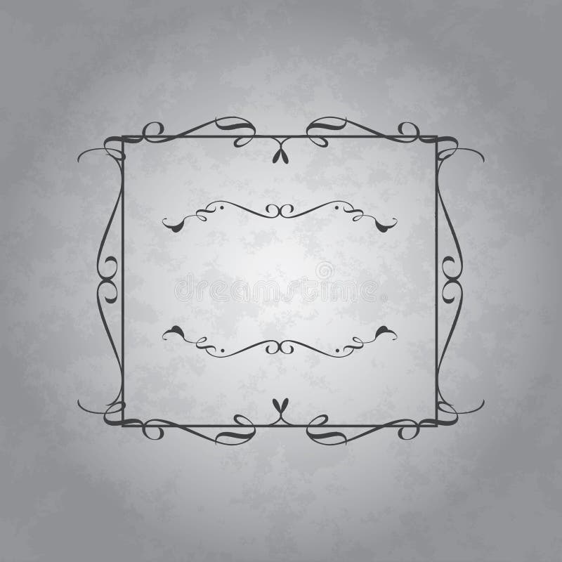 Vintage Header and Border Design. Vector Illustration Decorative Design ...