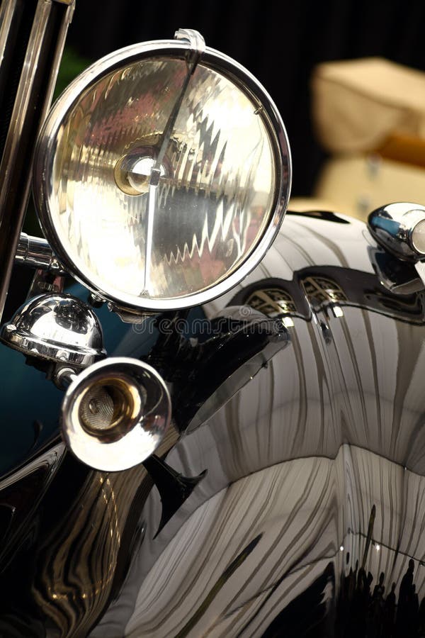 Vintage headlight stock photo. Image of nostalgia, custom - 53038838