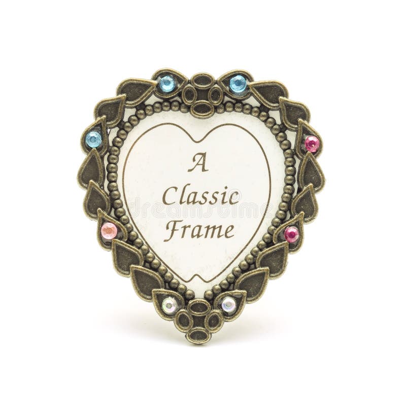 Vintage Heart Frame Isolated on White Stock Image - Image of decorative ...
