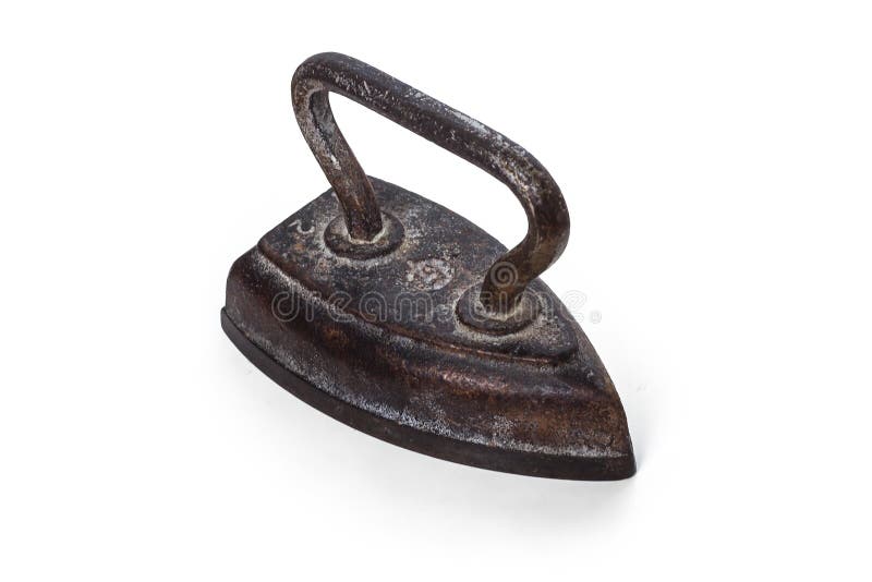 Vintage Heavy Old Iron for Ironing Stock Photo - Image of aged ...