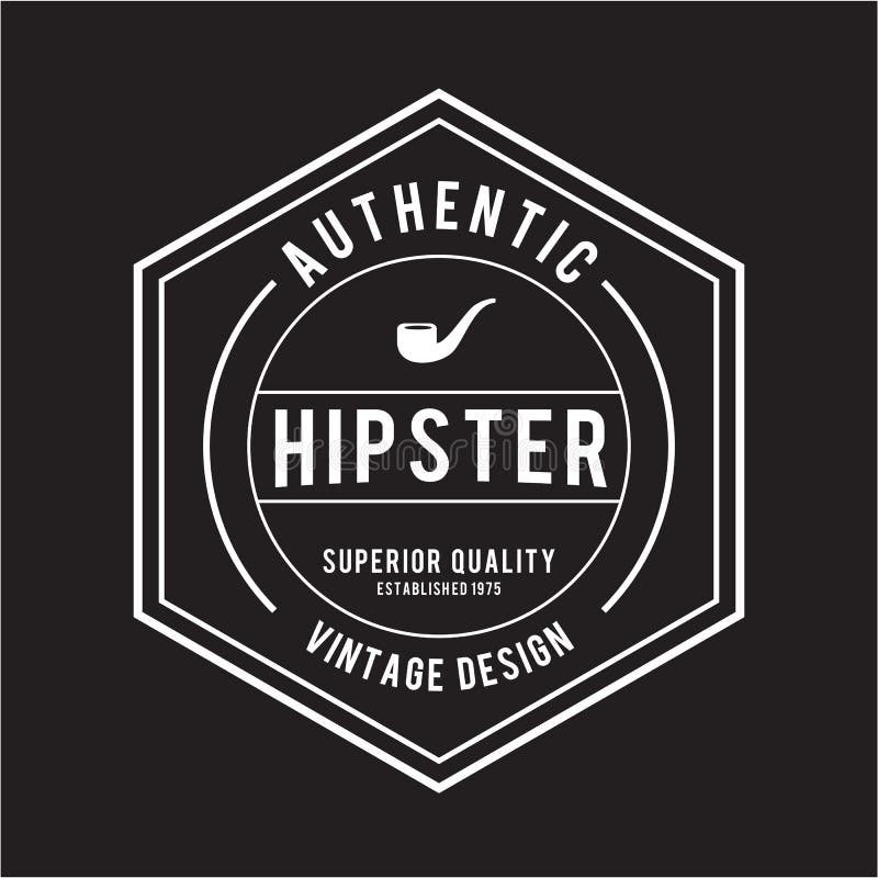 Vintage Hipster Label Design Stock Illustration - Illustration of ...