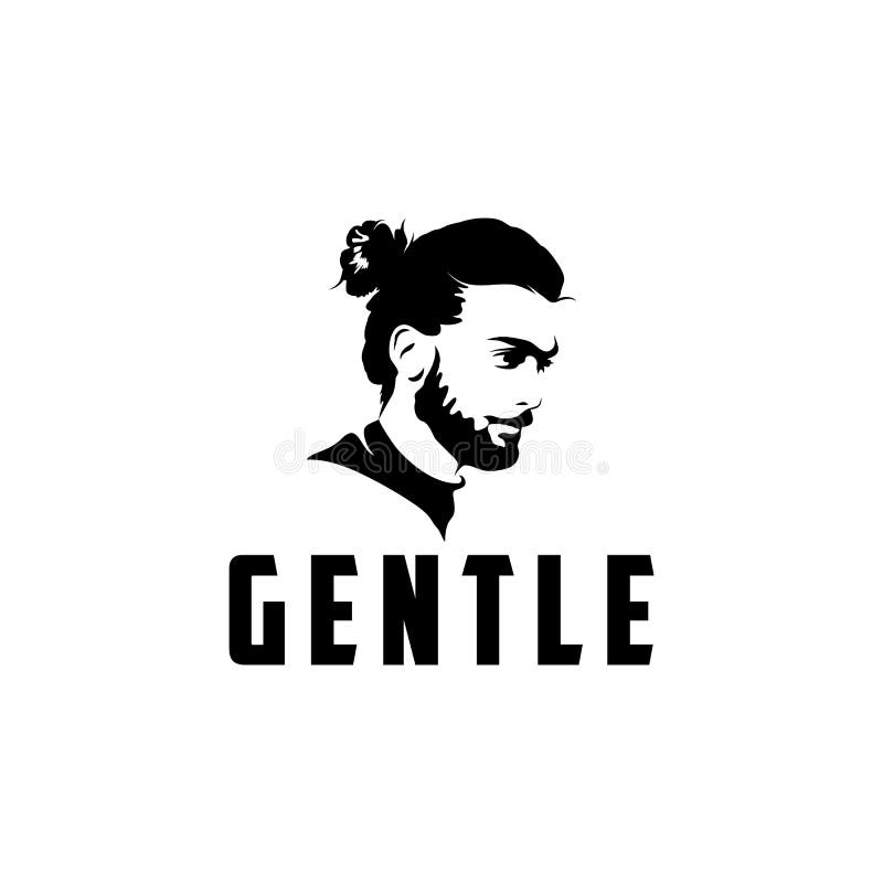 Vintage Hipster Young Man Silhouette Logo Design Stock Vector ...