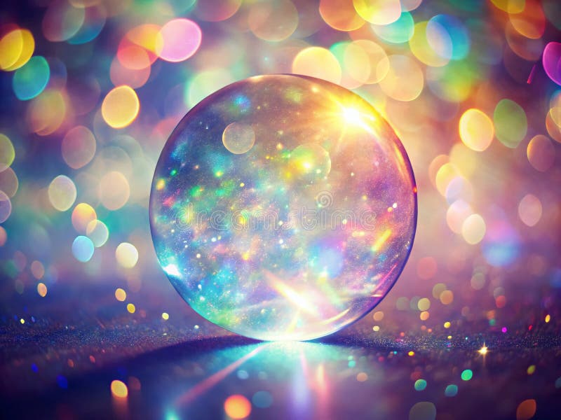 Vintage Holographic Circle Light Effect a Transparent Overlay for ...