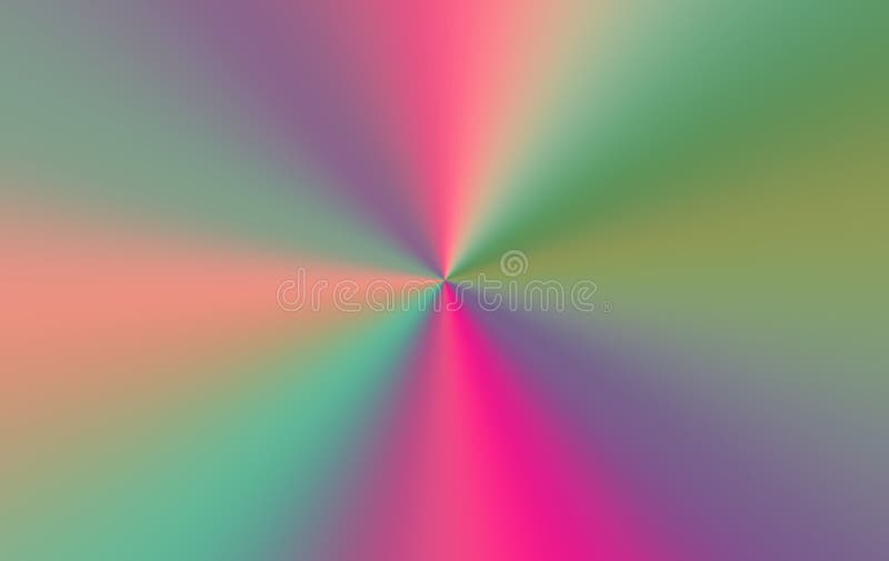 Vintage Holographic Conical Gradient Background. Abstract Metallic ...