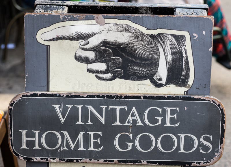 Vintage Home Goods Store Sign Stock Photo - Image of sign, shop: 72790146