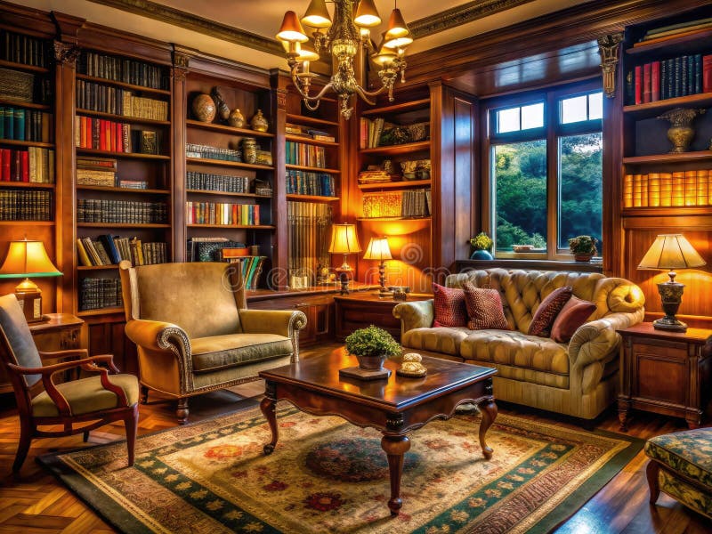 Vintage Home Office a Cozy Retro Study with a Productive Workspace ...